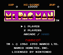 Screenshot of Ms. Pac-Man (NES, 1982) - MobyGames