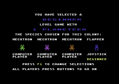 Screenshot of M.U.L.E. (Commodore 64, 1983) - MobyGames