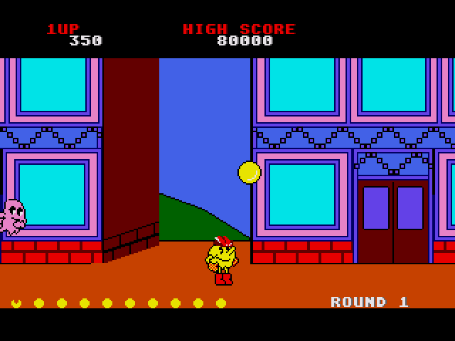 Screenshot of Pac-Land (Amiga, 1984) - MobyGames