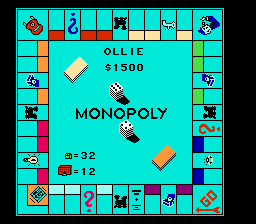 Screenshot of Monopoly (NES, 1991) - MobyGames