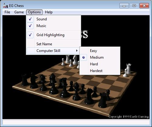 Screenshot of EG Chess (Windows, 1999) - MobyGames