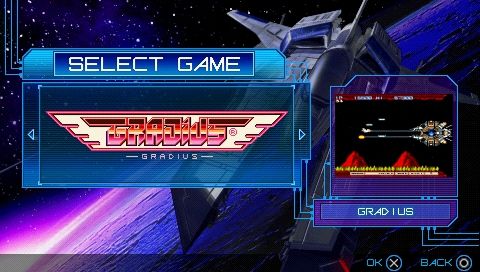 Screenshot of Gradius Collection (PSP, 2006) - MobyGames