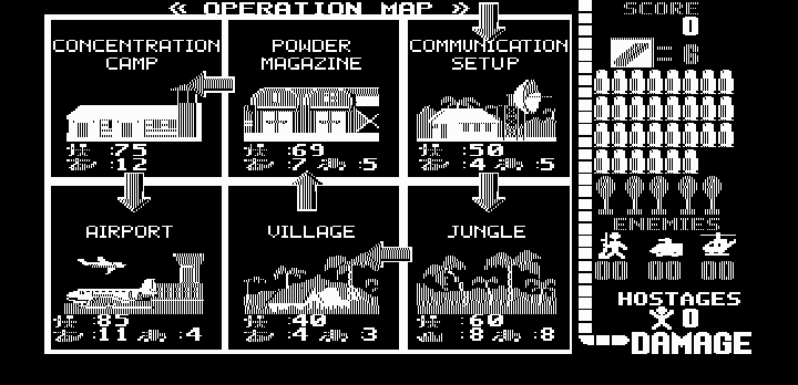 Screenshot of Operation Wolf (DOS, 1987) - MobyGames