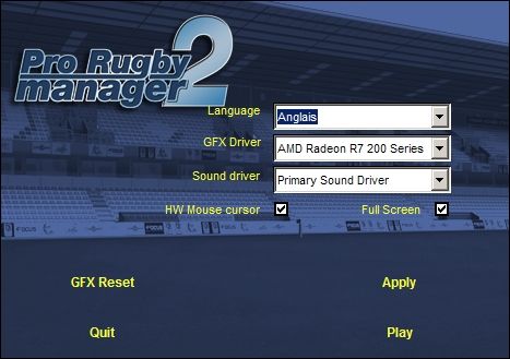 Screenshot of Pro Rugby Manager 2005 (Windows, 2005) - MobyGames
