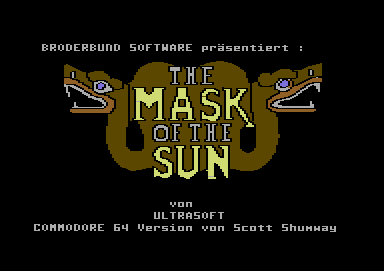Screenshot of The Mask of the Sun (Commodore 64, 1982) - MobyGames
