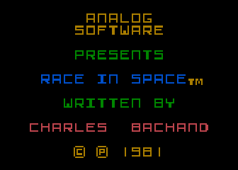Race in Space (1981) - MobyGames