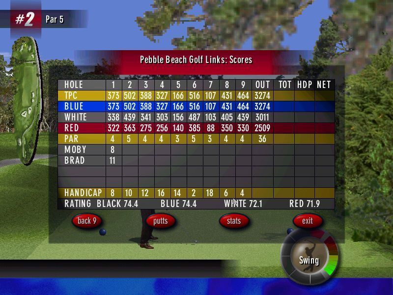 Screenshot of PGA Tour: Laptop (Windows, 1997) - MobyGames