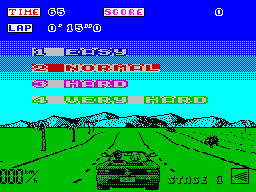 Screenshot of OutRun (ZX Spectrum, 1986) - MobyGames