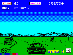 Screenshot of OutRun (ZX Spectrum, 1986) - MobyGames