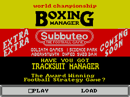 Screenshot of World Championship Boxing Manager (ZX Spectrum, 1990) - MobyGames