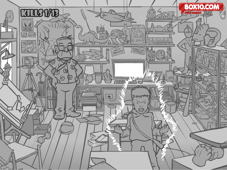 Screenshot of Whack Your Boss with Super Power (Browser, 2016) - MobyGames