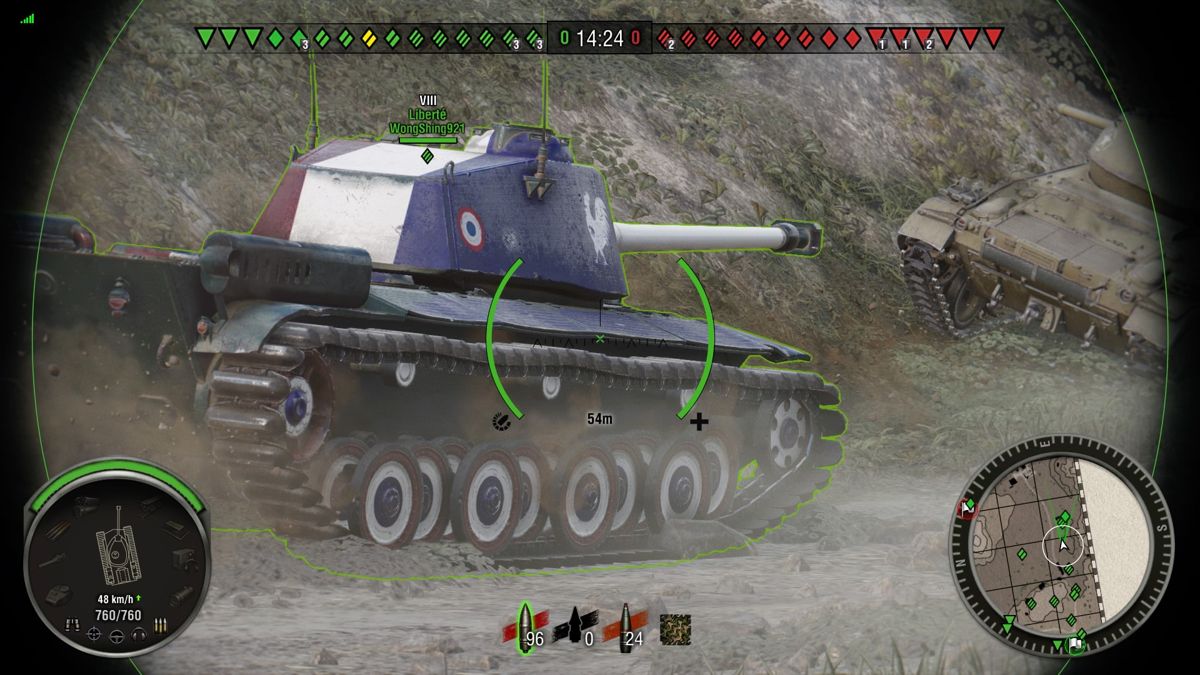Screenshot of World of Tanks: Liberté (PlayStation 4, 2016) - MobyGames