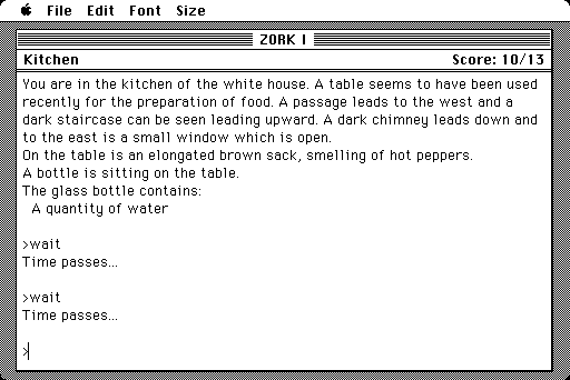 Screenshot of Zork: The Great Underground Empire (Macintosh, 1980 ...