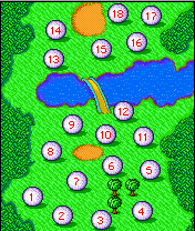 Screenshot of Rayman Golf (J2ME, 2002) - MobyGames