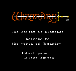 Screenshot of Wizardry: Knight of Diamonds - The Second Scenario (NES ...
