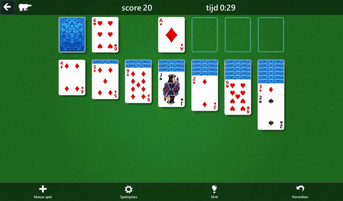 Screenshot of Microsoft Solitaire Collection (Android, 2012) - MobyGames