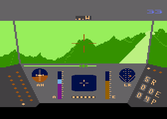 Screenshot of Rescue on Fractalus! (Atari 8-bit, 1985) - MobyGames