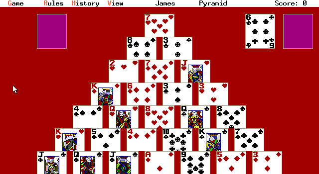 Screenshot of Solitaire's Journey (DOS, 1992) - MobyGames