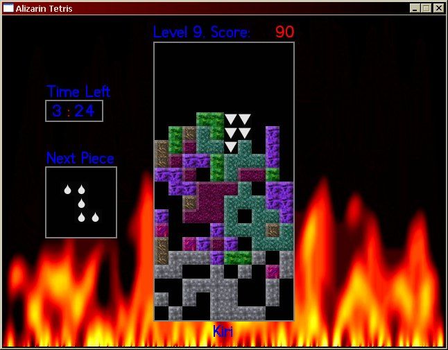 Screenshot of Alizarin Tetris (Windows, 2000) - MobyGames