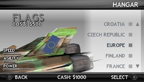 Screenshot of M.A.C.H.: Modified Air Combat Heroes (PSP, 2007) - MobyGames