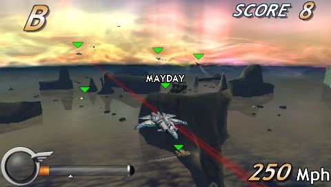 Screenshot of M.A.C.H.: Modified Air Combat Heroes (PSP, 2007) - MobyGames