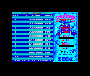 Screenshot of Scramble Spirits (ZX Spectrum, 1988) - MobyGames