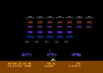 Screenshot of Space Invaders (Atari 5200, 1978) - MobyGames