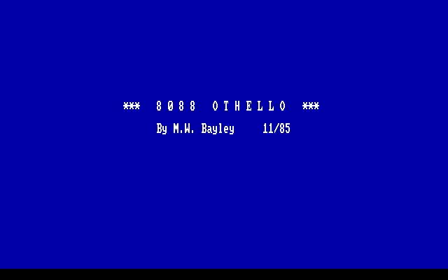 8088 Othello (1985) - MobyGames