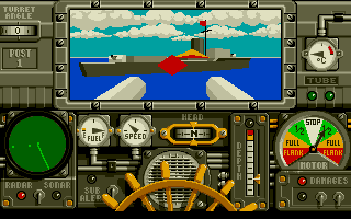 Screenshot of Advanced Destroyer Simulator (DOS, 1990) - MobyGames