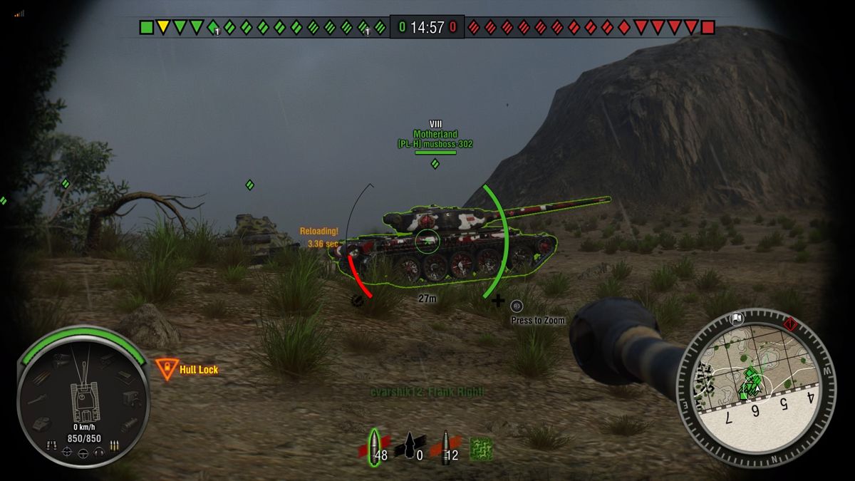 Screenshot of World of Tanks: The Motherland (PlayStation 4, 2016) - MobyGames