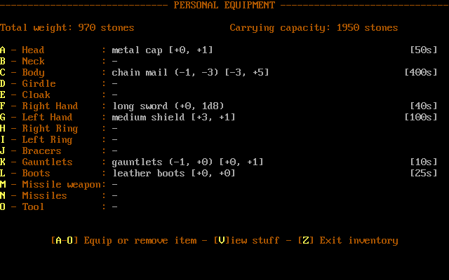 Screenshot of Ancient Domains of Mystery (DOS, 1994) - MobyGames