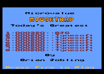 Screenshot of Mouse Trap (Atari 8-bit, 1987) - MobyGames