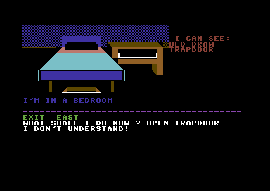 Screenshot of Aztec Tomb Adventure (Commodore 64, 1983) - MobyGames