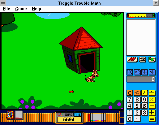 Screenshot of Troggle Trouble Math (Windows 16-bit, 1994) - MobyGames