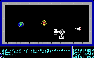 Screenshot of Ultima I (DOS, 1986) - MobyGames
