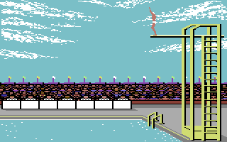 Screenshot of Summer Games (Commodore 64, 1984) - MobyGames