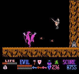 Screenshot of Wizards & Warriors (NES, 1987) - MobyGames