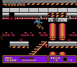 Screenshot of Zen: Intergalactic Ninja (NES, 1993) - MobyGames