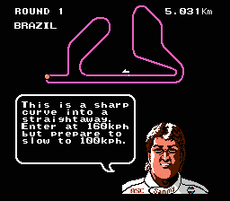Screenshot of Michael Andretti's World GP (NES, 1988) - MobyGames