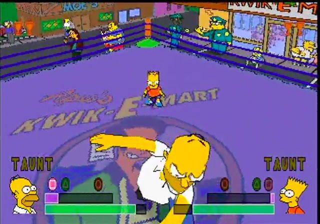 Screenshot of The Simpsons Wrestling (PlayStation, 2001) - MobyGames