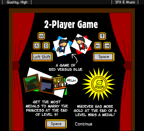 Screenshot of Vertical Drop Heroes (Browser, 2010) - MobyGames