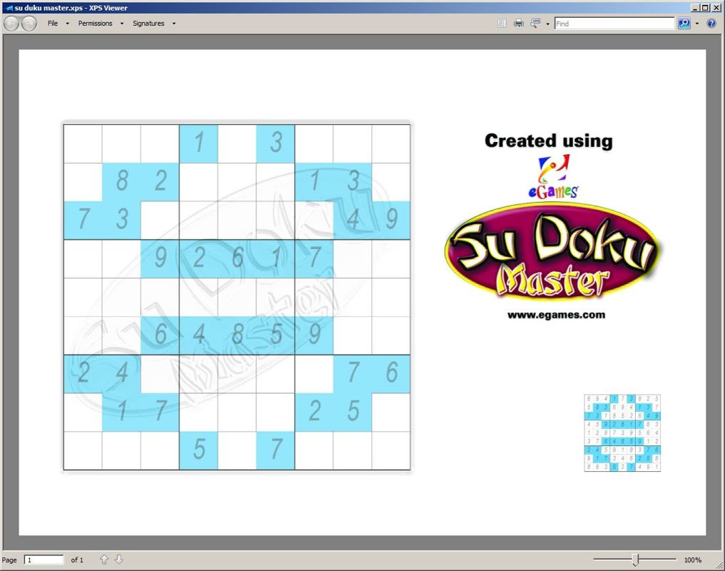 Screenshot of Su Doku Master (Windows, 2005) - MobyGames