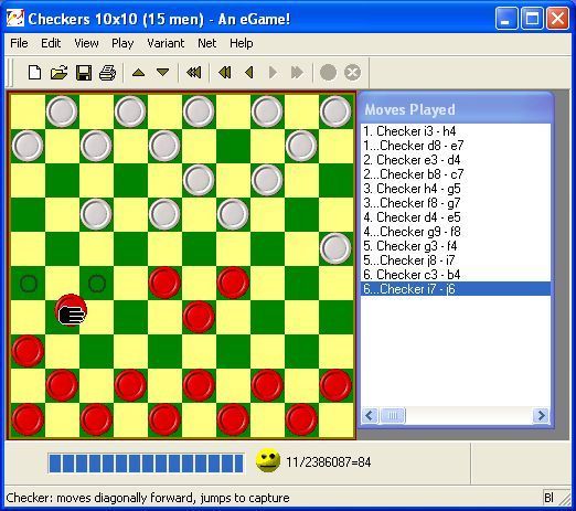 Screenshot of Checkers (Windows, 2001) - MobyGames