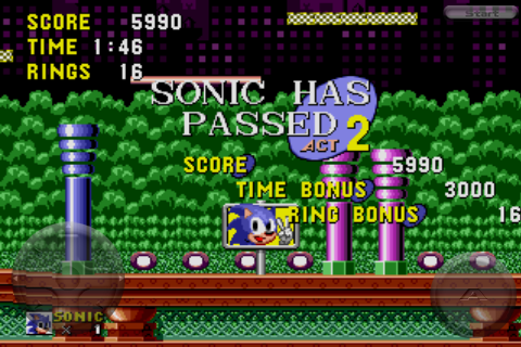 Screenshot of Sonic the Hedgehog (iPhone, 1991) - MobyGames