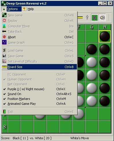 Screenshot of Deep Green Reversi (Windows, 1999) - MobyGames