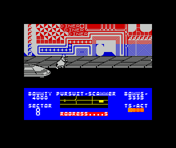Screenshot of Blade Runner (ZX Spectrum, 1985) - MobyGames