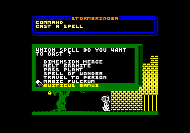 Screenshot of Stormbringer (Amstrad CPC, 1987) - MobyGames