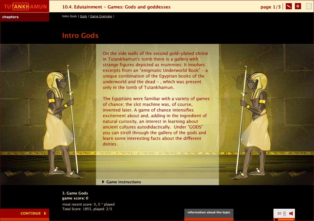 Screenshot of Tutankhamun: Interactive Egypt (Windows, 2004) - MobyGames