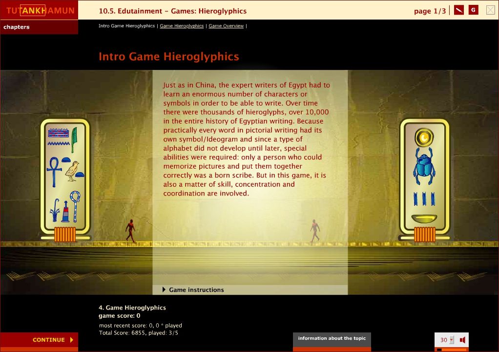 Screenshot of Tutankhamun: Interactive Egypt (Windows, 2004) - MobyGames