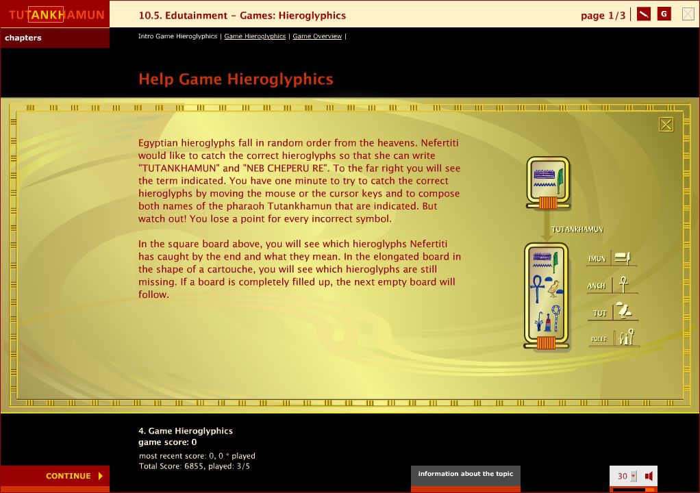 Screenshot of Tutankhamun: Interactive Egypt (Windows, 2004) - MobyGames